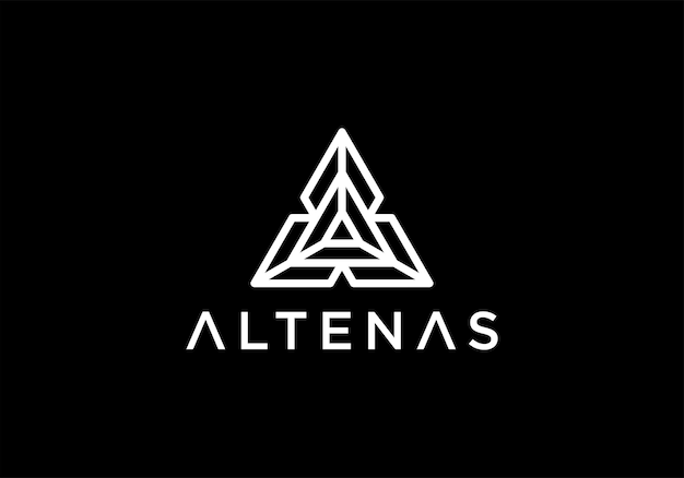 Elegant Geometric Triangle Logo with Minimalist Altenas Text | Jiffy ...