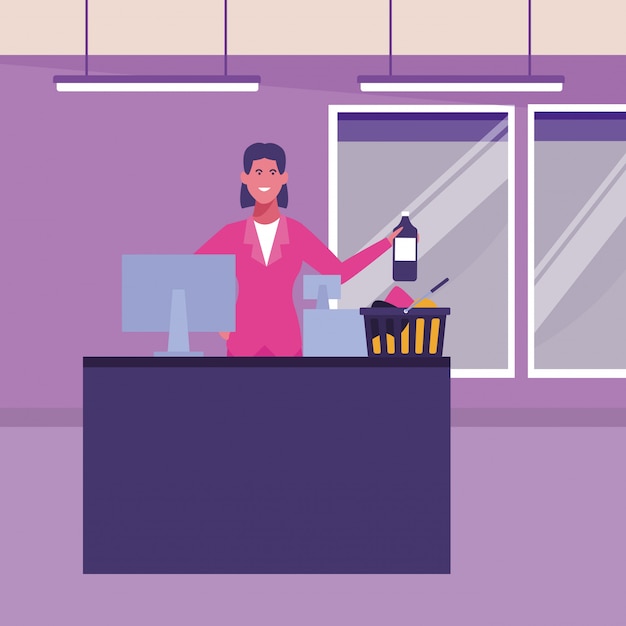 Friendly Cashier Assisting Customer in Modern Retail Store | Jiffy Designs