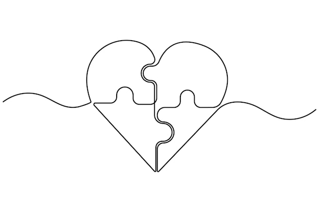 Interconnected Heart Shapes in Minimalist Line Art | Jiffy Designs