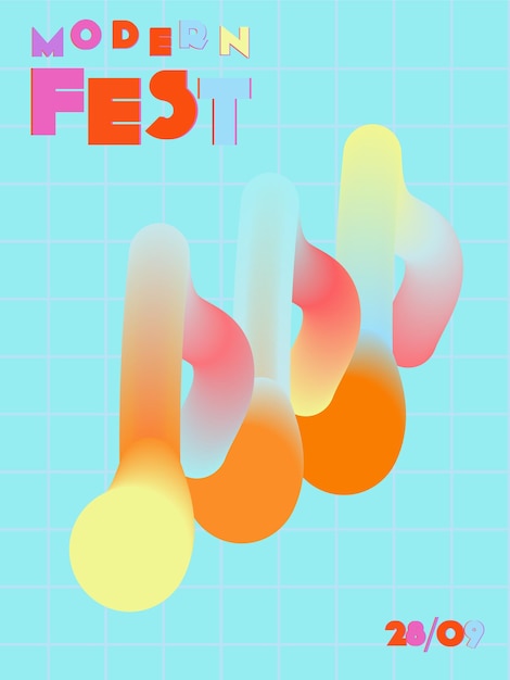 Vibrant Modern Fest Celebration with Colorful Abstract Shapes | Jiffy ...