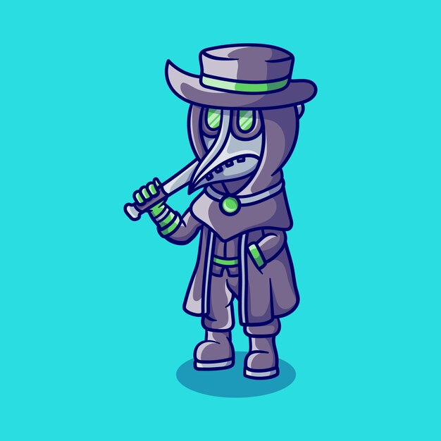 Mysterious Cartoon Character in Dapper Attire | Jiffy Designs
