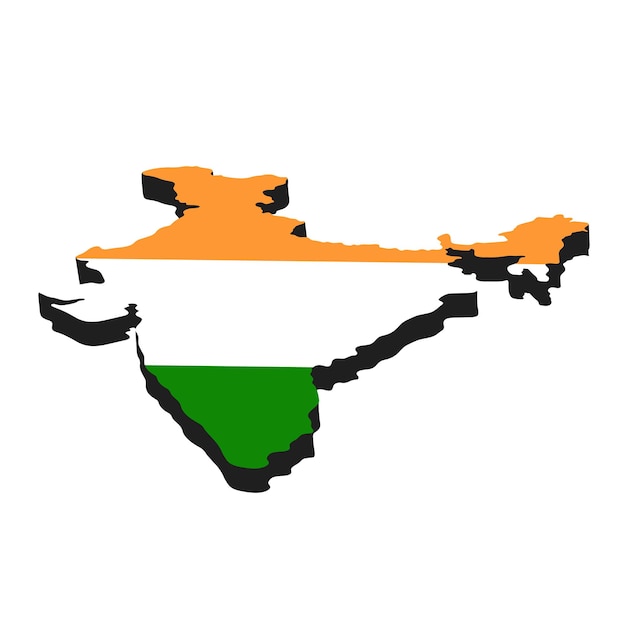 Vibrant Outline of the Indian Subcontinent | Jiffy Designs