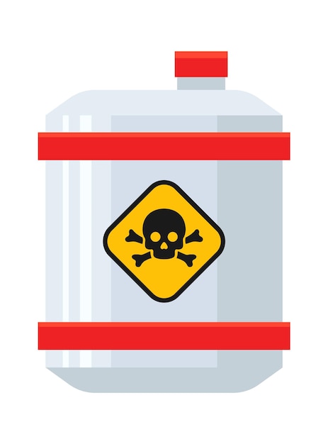 Hazardous Liquid Container with Skull and Crossbones Symbol | Jiffy Designs