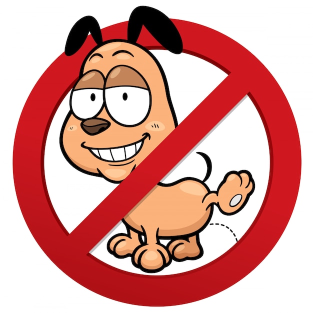 Playful No Dog Allowed Sign with Cartoon Dog Character | Jiffy Designs