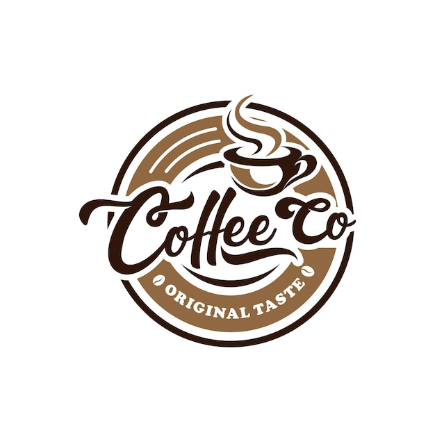 Delightful Coffee Co. Logo with Iconic Steaming Cup | Jiffy Designs