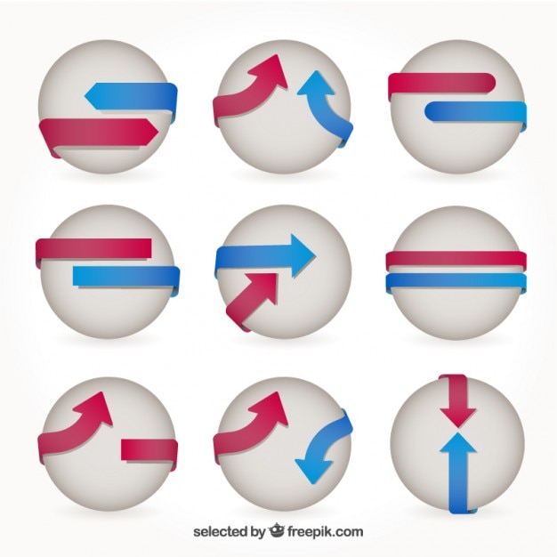 Vibrant Geometric Arrow Shapes Collection with Color Contrasts | Jiffy ...