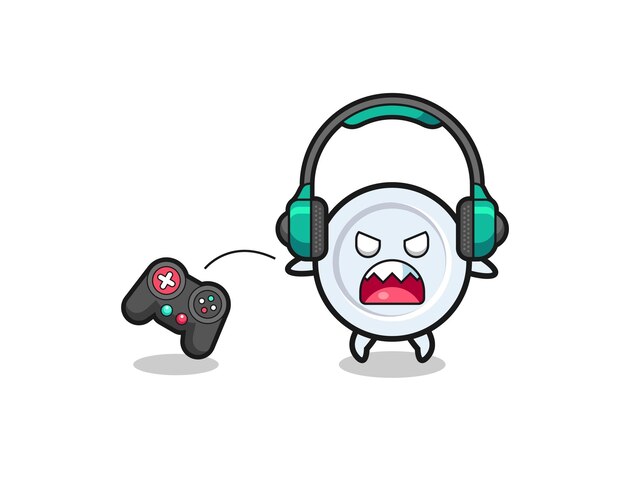 Adorable Gaming Moon Character with Headphones and Controller | Jiffy ...
