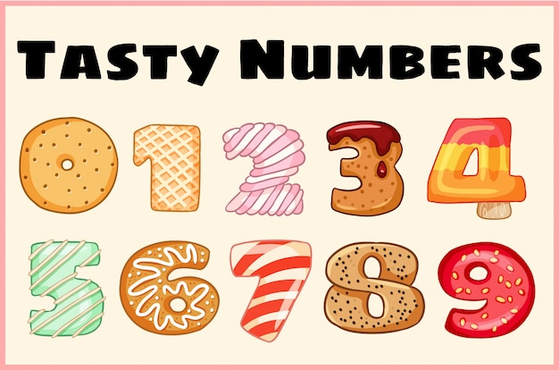 Delectable Digits: Tasty Numbers in Vibrant Designs | Jiffy Designs