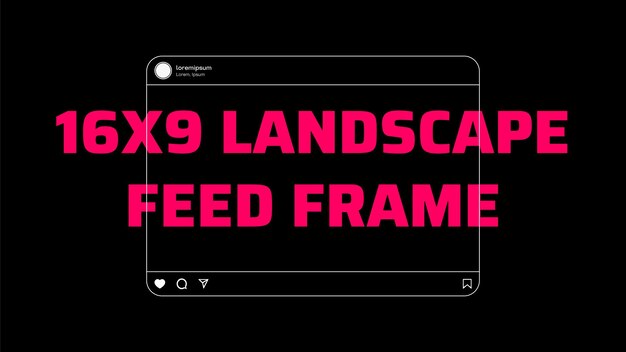 Sleek Black and Pink 16x9 Landscape Video Frame Template | Jiffy Designs