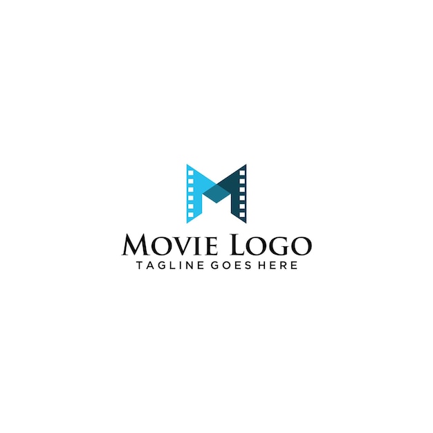 Captivating Blue and Black Movie Reel Logo Design | Jiffy Designs