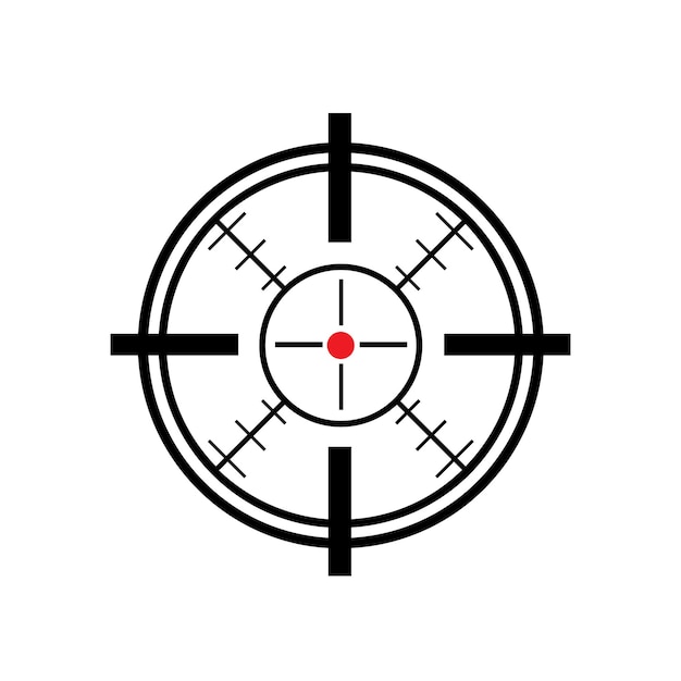 Crosshair Targeting Reticle with Red Dot Center | Jiffy Designs