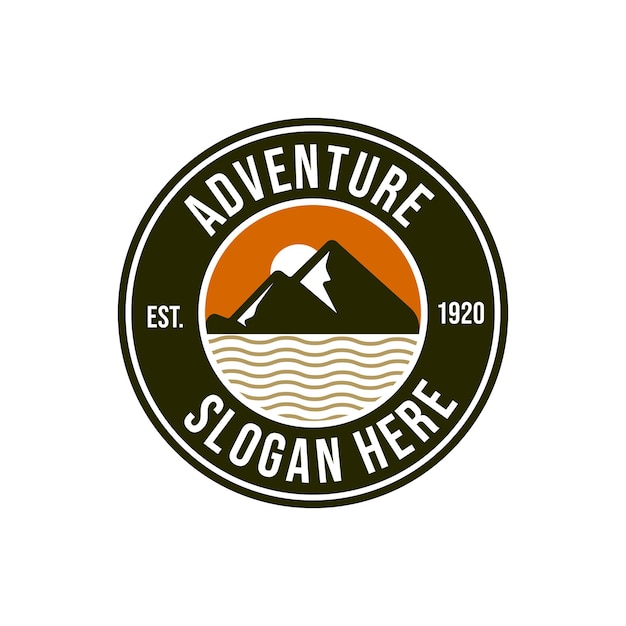 Vintage Adventure Emblem with Customizable Slogan | Jiffy Designs