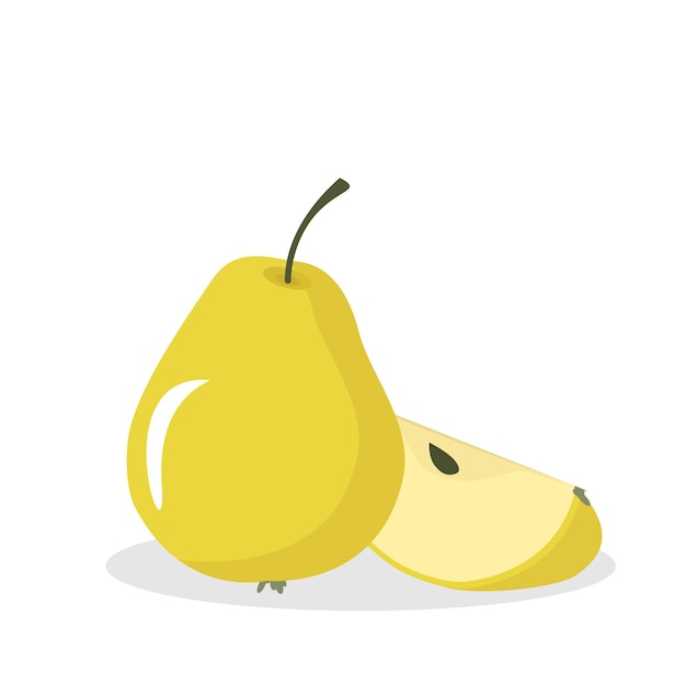 Delightful Pear Duo - A Fresh and Vibrant Fruit Illustration | Jiffy ...