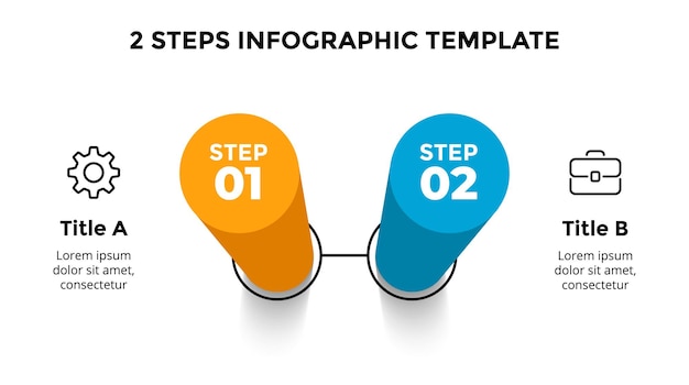 Sleek and Modern Two-Step Infographic Template | Jiffy Designs
