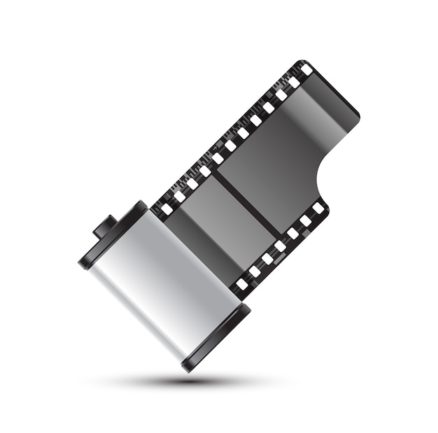 Sleek Silver Film Reel with Perforated Edges | Jiffy Designs