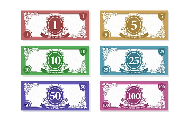 Vibrant Monopoly-Inspired Currency Notes with Ornate Borders | Jiffy ...