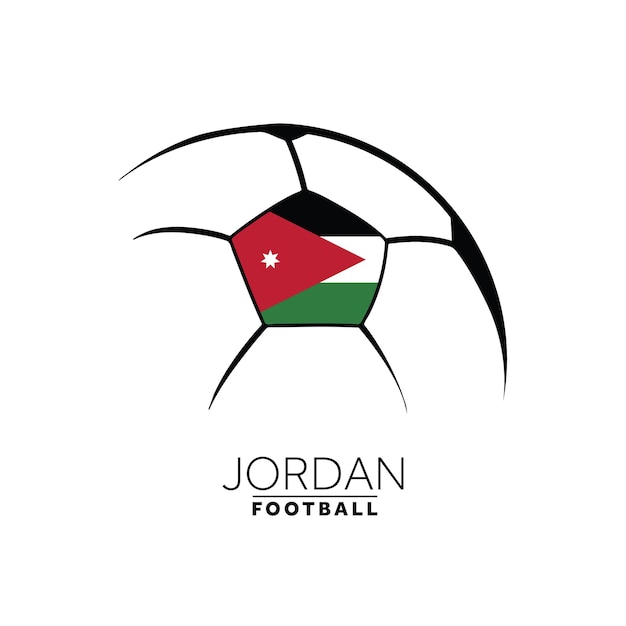 Vibrant Jordanian Football Emblem Showcases National Pride | Jiffy Designs