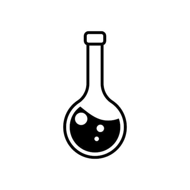 Minimalist Illustration of a Laboratory Beaker | Jiffy Designs