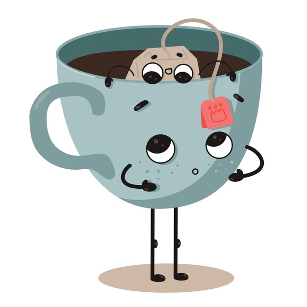 Whimsical Teacup Characters Sharing a Cozy Moment | Jiffy Designs