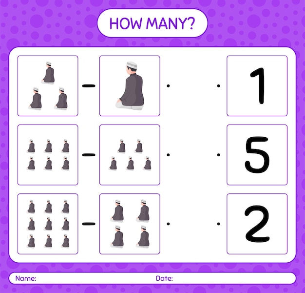 Counting Silhouette Figures on a Vibrant Purple Background | Jiffy Designs