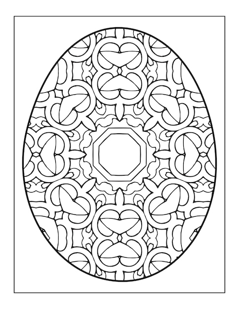 Elegant Geometric Easter Egg Coloring Template | Jiffy Designs