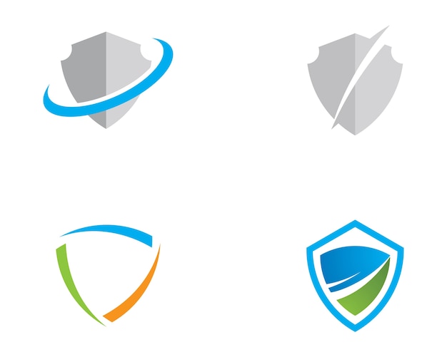 Vibrant Shield Symbols with Flowing Curves and Angles | Jiffy Designs