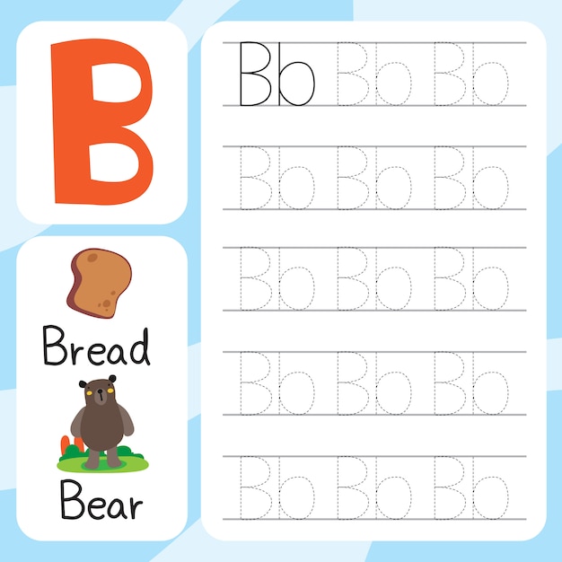 Charming Bread Bear: An Adorable Alphabet Tracing Activity | Jiffy Designs