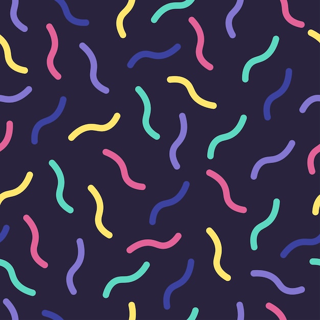 Vibrant Squiggle Shapes Dance Across the Night Sky | Jiffy Designs