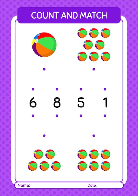 Colorful Counting and Matching Game for Kids | Jiffy Designs