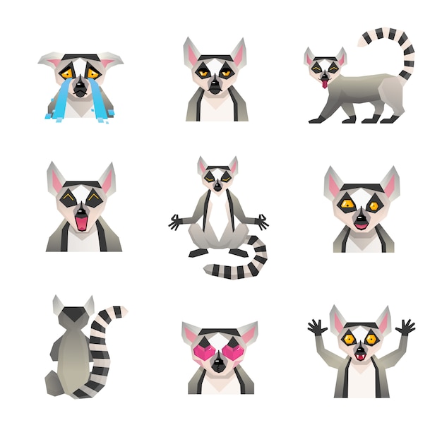 Delightful Collection of Whimsical Lemur Illustrations | Jiffy Designs