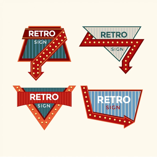Vibrant Retro Sign Collection with Iconic Designs | Jiffy Designs