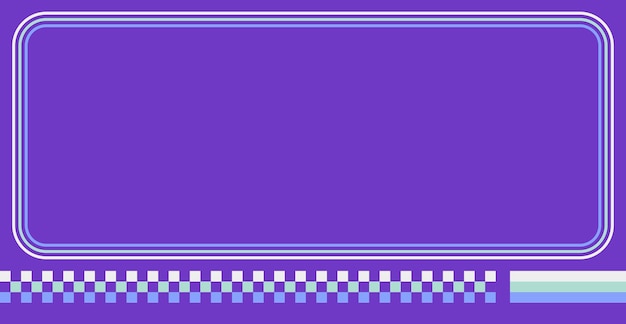 Vibrant Purple Retro Checkered Frame with Copy Space | Jiffy Designs