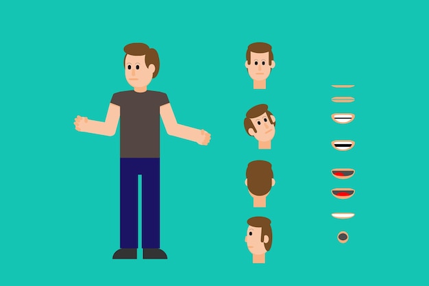 Diverse Cartoon Characters with Expressive Faces and Gestures | Jiffy ...