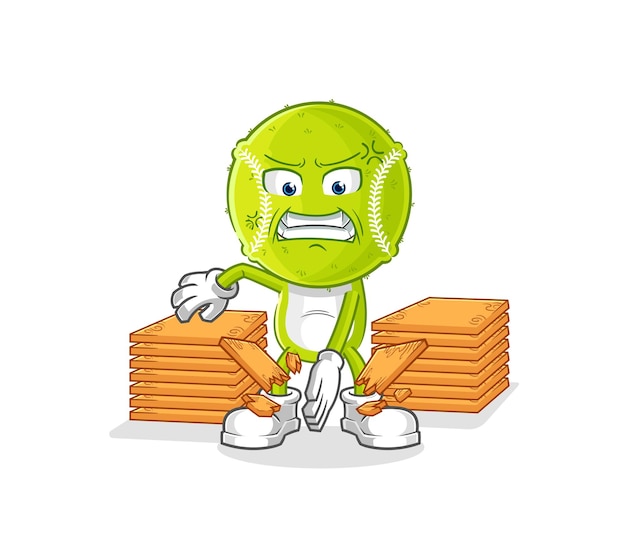 Angry Softball Character Stacking Crackers | Jiffy Designs