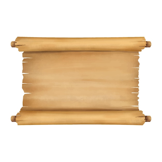 Weathered Parchment Scroll with Rustic Wooden Texture | Jiffy Designs