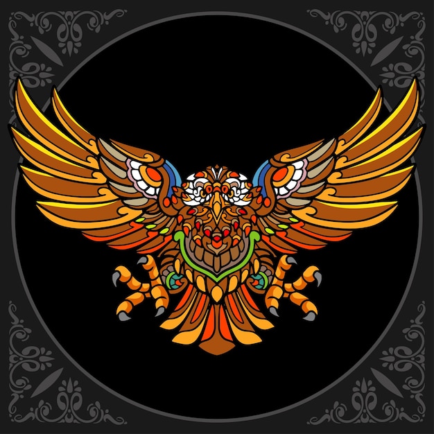 Majestic Fiery Phoenix Emblem on Ornate Dark Background | Jiffy Designs