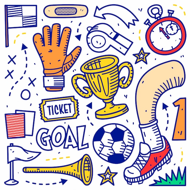 Vibrant Sports Themed Doodle Art | Jiffy Designs