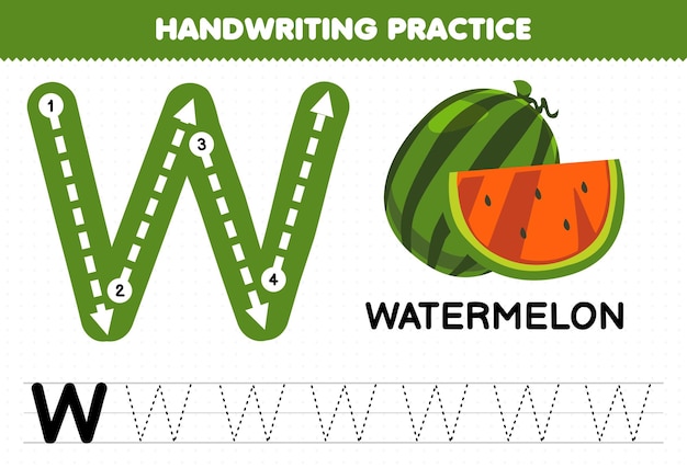Vibrant Watermelon Handwriting Practice with Engaging Visuals | Jiffy ...