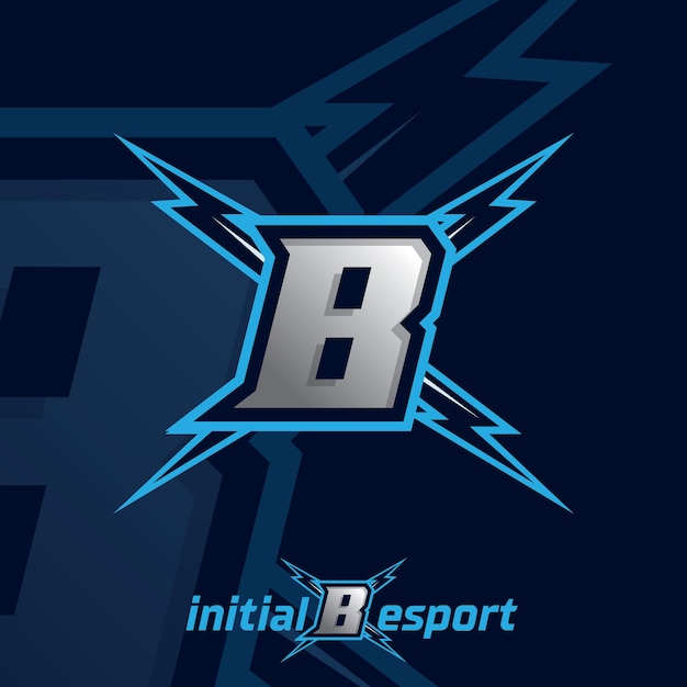Striking Blue Initial B Esports Logo Design | Jiffy Designs