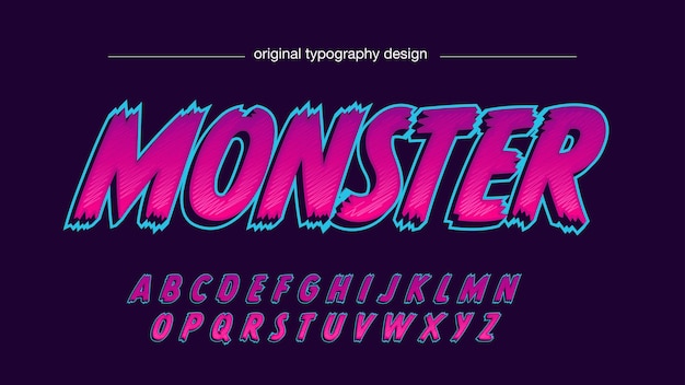 Vibrant Monster Typography Design with Unique Lettering | Jiffy Designs