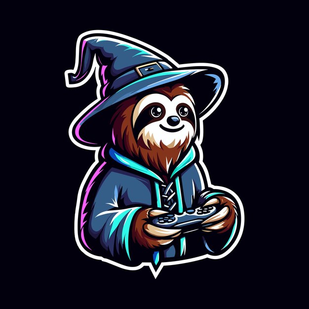 Enchanting Sloth Wizard Casting Spells in Emerald Robes | Jiffy Designs