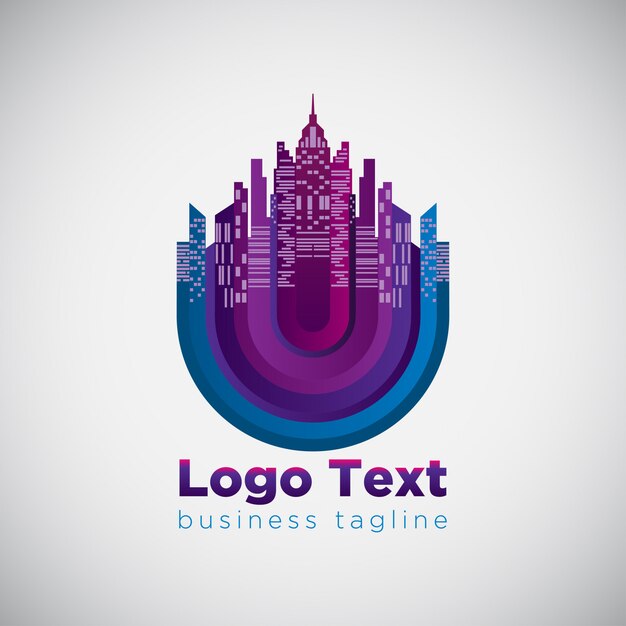 Vibrant Castle Logo with Futuristic Gradient and Text Tagline | Jiffy ...