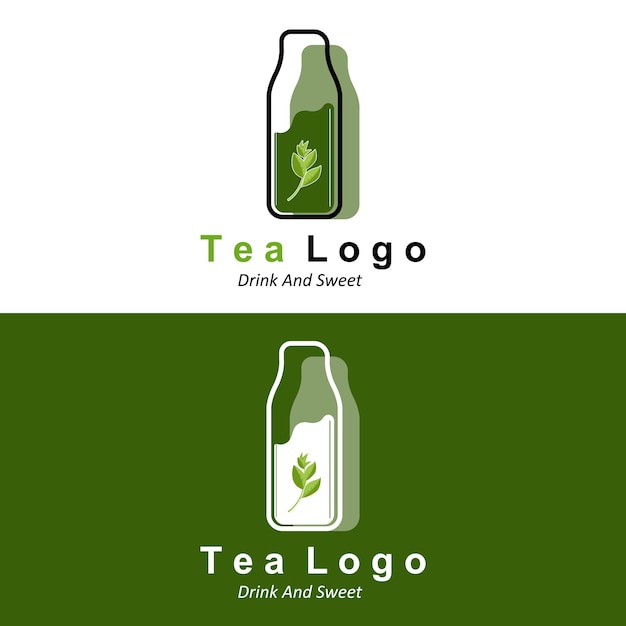 Refreshing Tea Bottle with Leaf Logo Design | Jiffy Designs