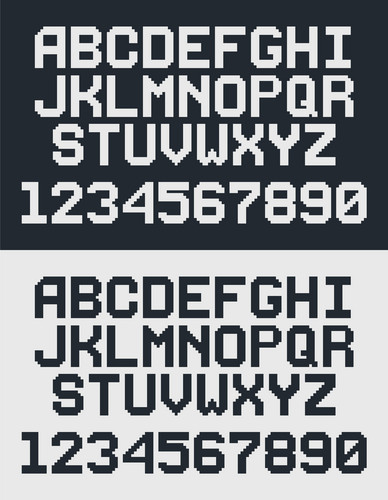 Pixel Retro Font, 8-Bit Letters And Numbers | Jiffy Designs