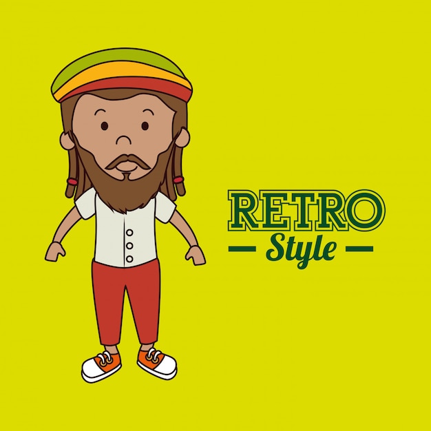 Retro-Inspired Character with Stylish Attire | Jiffy Designs