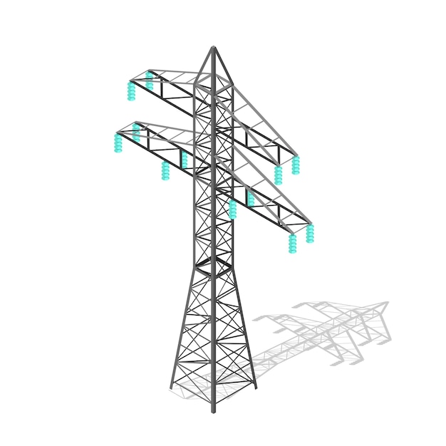 Towering Electricity Pylon with Glowing Insulators | Jiffy Designs