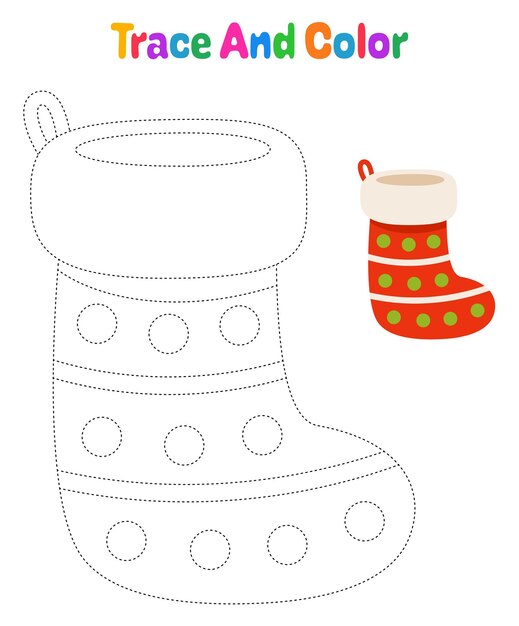 Festive Stocking Tracing and Coloring Activity | Jiffy Designs
