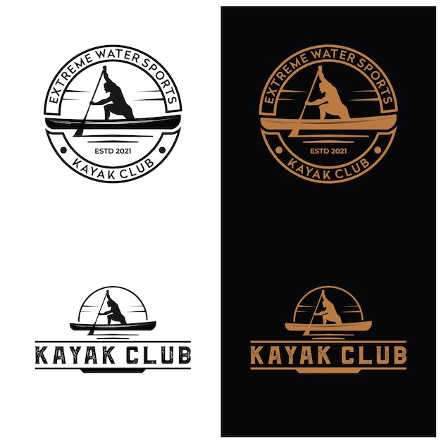 Diverse Kayak Club Emblem Collection with Nautical Imagery | Jiffy Designs