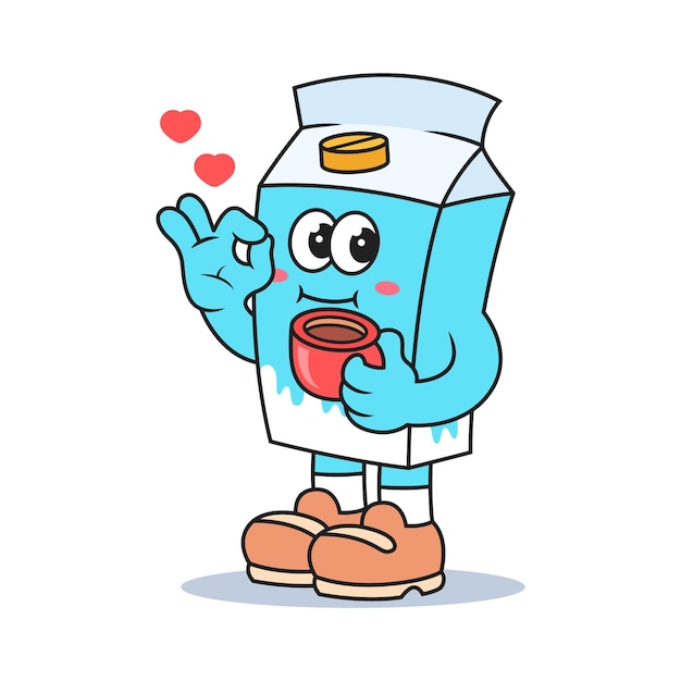 Cheerful Milk Carton Character Giving Thumbs Up | Jiffy Designs