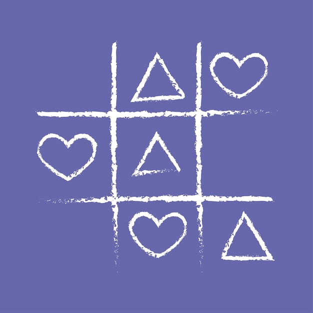 Playful Tic-Tac-Toe Hearts and Triangles Collection | Jiffy Designs